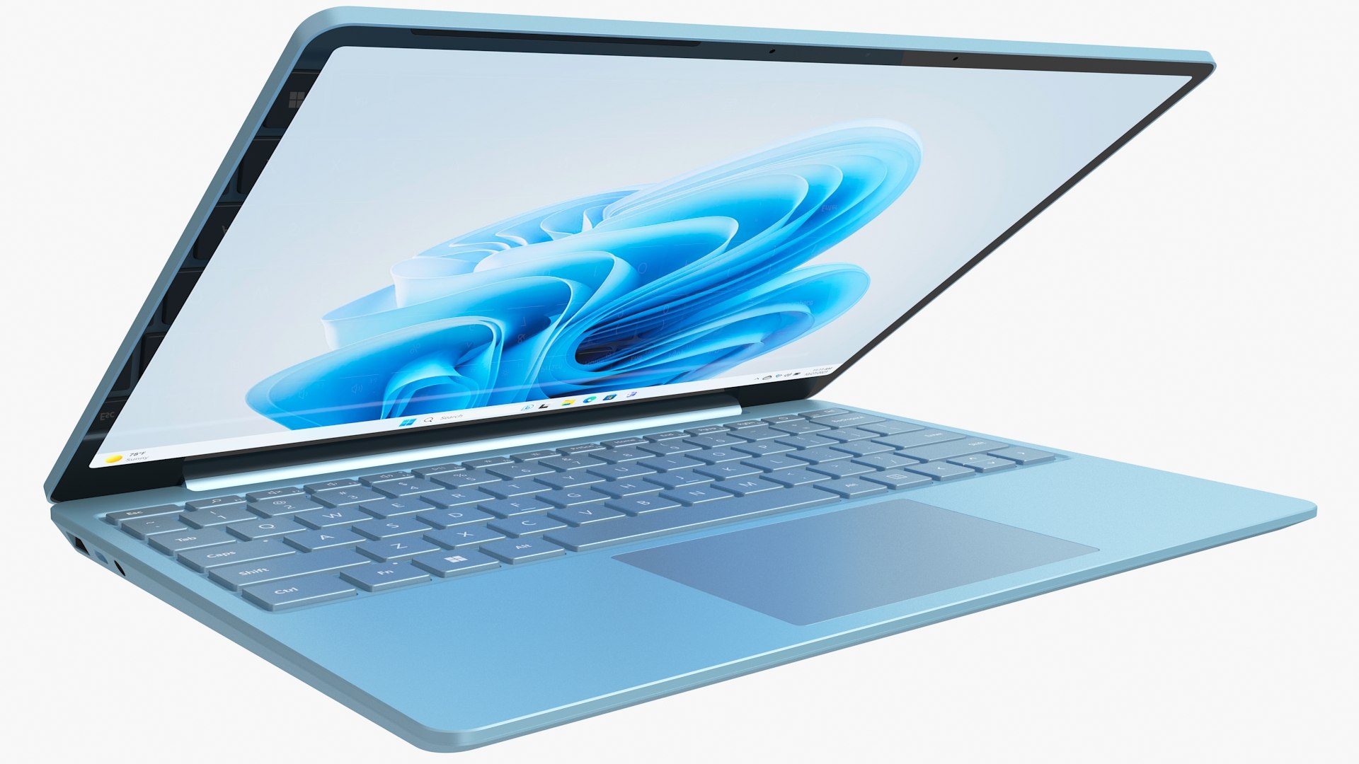 Microsoft Surface Laptop Go 3 Ice Blue Rigged 3D Model - TurboSquid 2153481