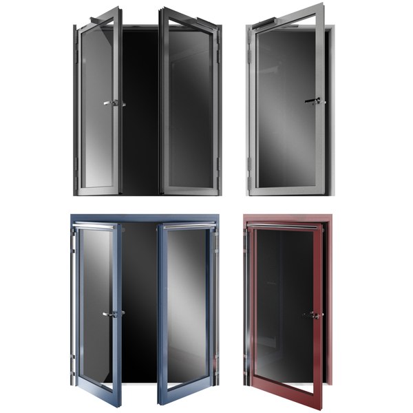 Metal swing fire doors 3D model - TurboSquid 1909795