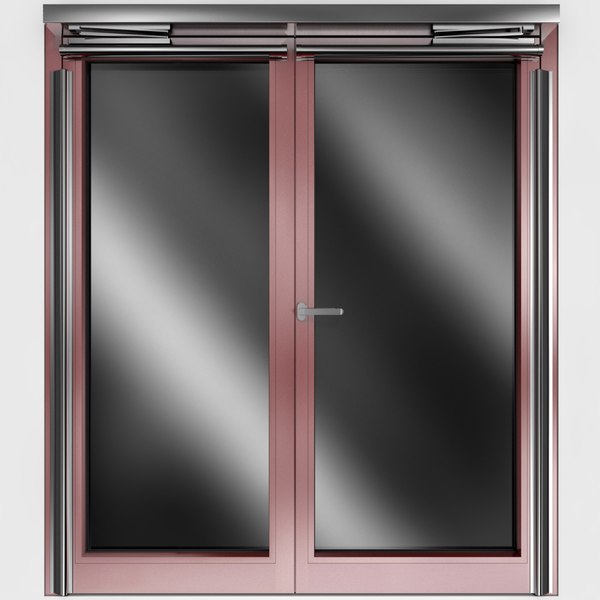 Metal swing fire doors 3D model - TurboSquid 1909795