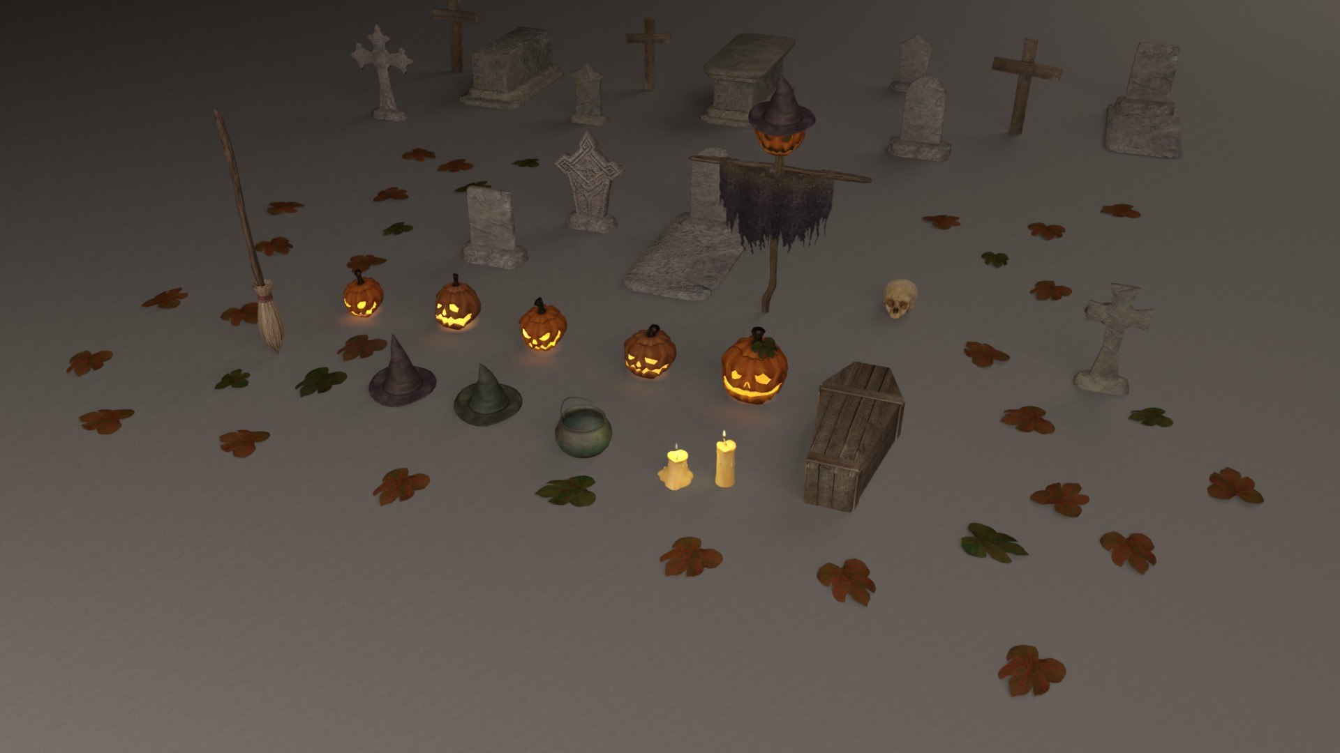 3D Model Halloween Pack - TurboSquid 1979249
