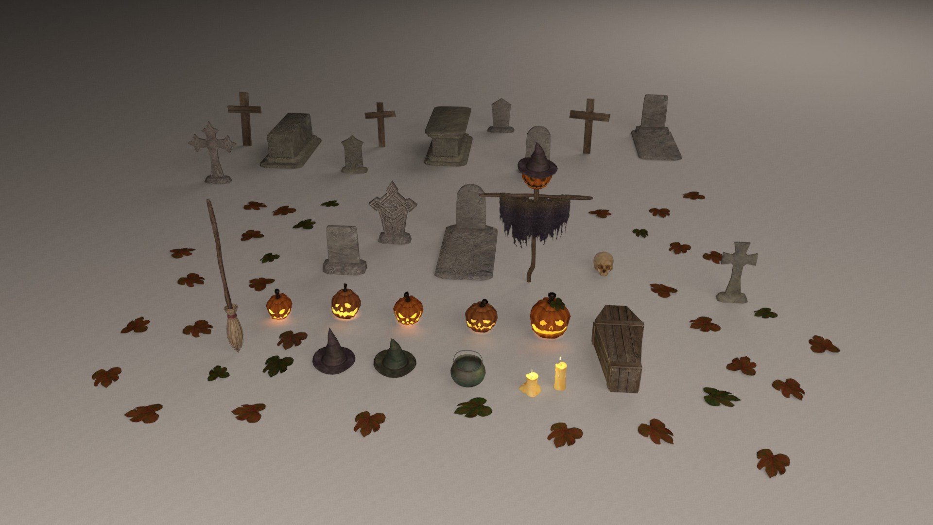 3D Model Halloween Pack - TurboSquid 1979249