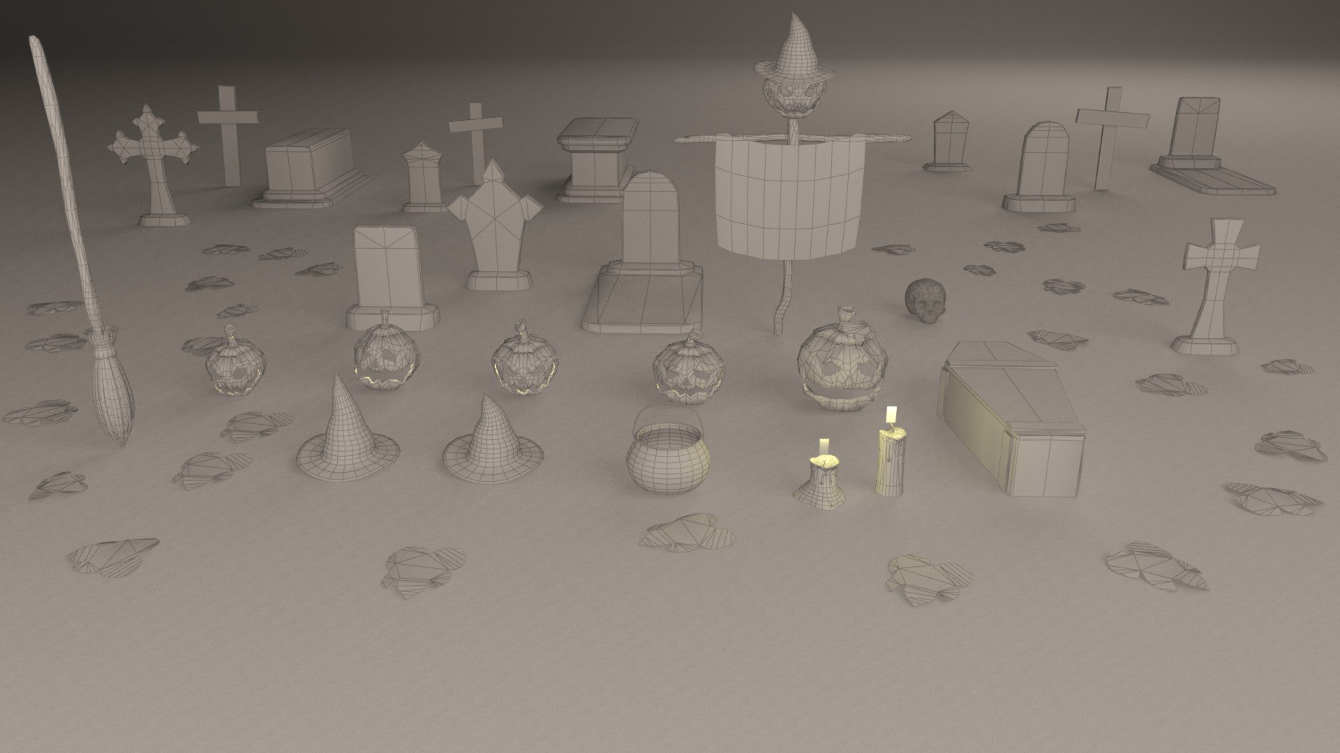 3D Model Halloween Pack - TurboSquid 1979249