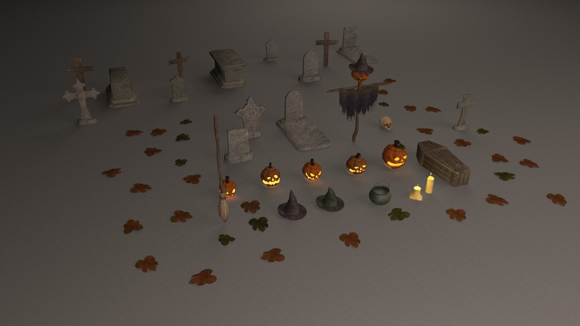 3D Model Halloween Pack - TurboSquid 1979249