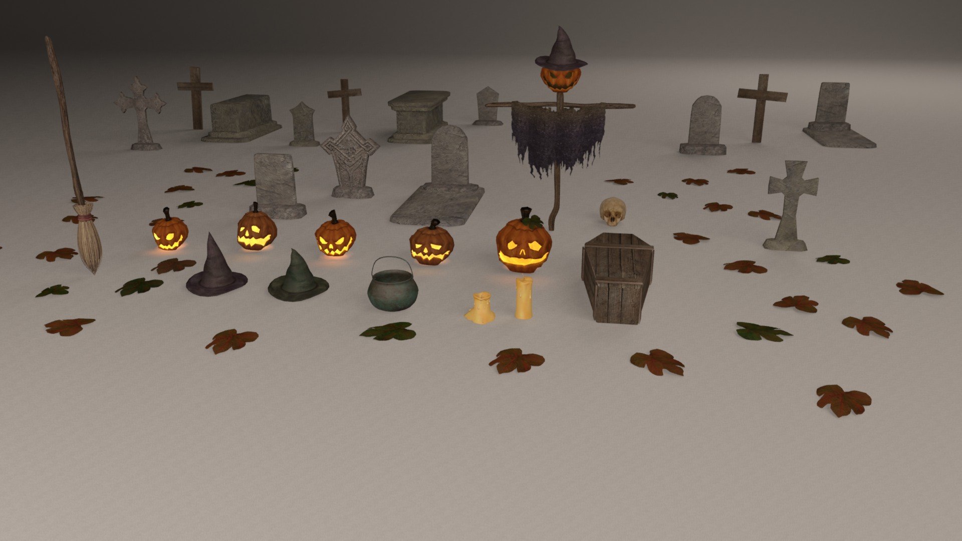 3D Model Halloween Pack - TurboSquid 1979249