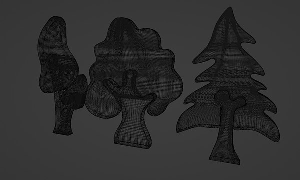 3D model Toy Wooden Trees - TurboSquid 1970410