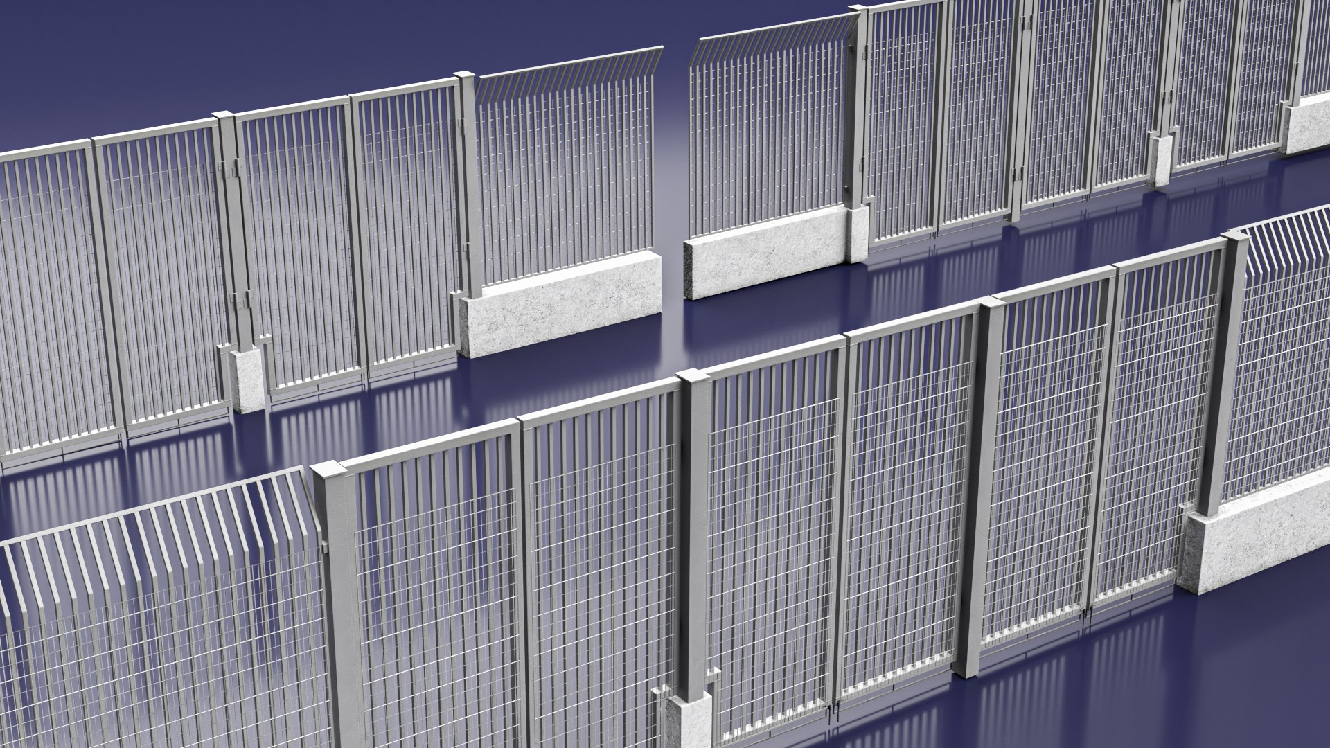 3D Model Crowd Control Gates - TurboSquid 2328334
