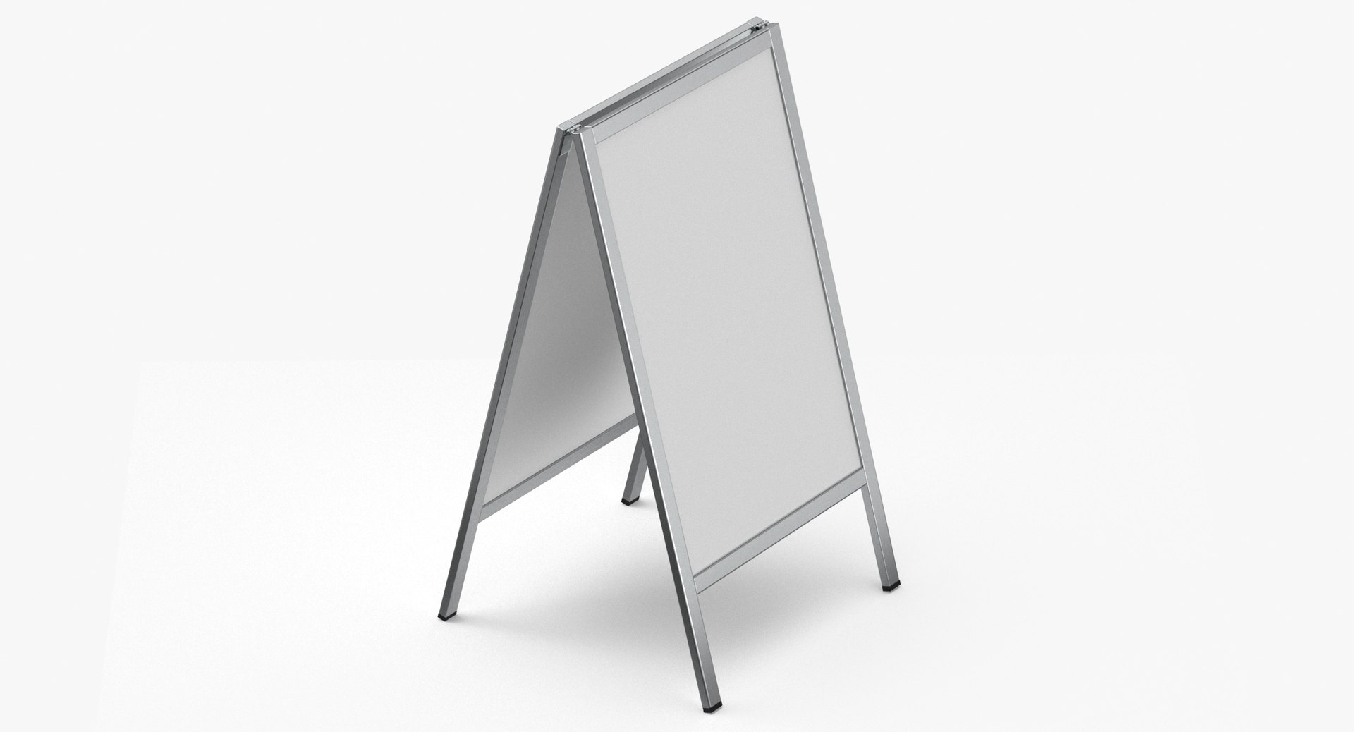 3D Stand Up Signage 04 Metal Black and White - TurboSquid 1952643