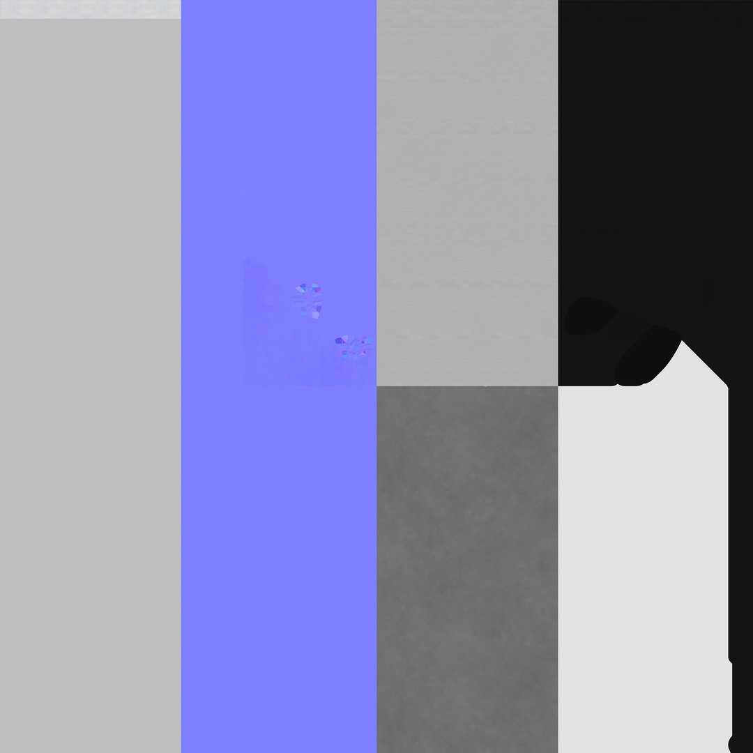 3D Stand Up Signage 04 Metal Black and White - TurboSquid 1952643