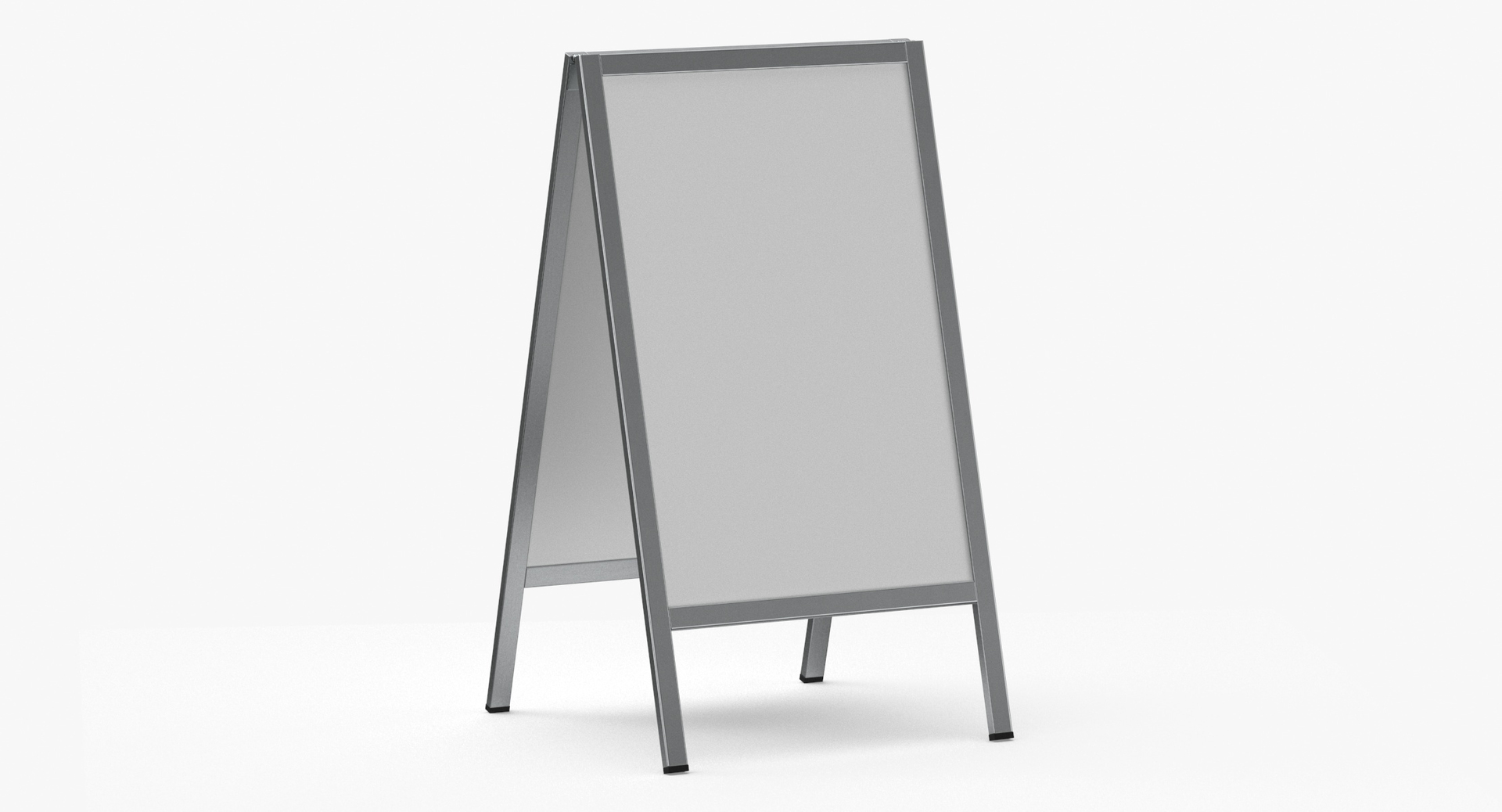 3D Stand Up Signage 04 Metal Black and White - TurboSquid 1952643