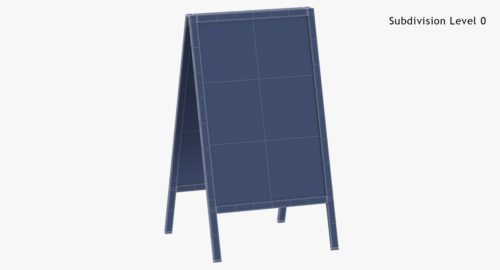 3D Stand Up Signage 04 Metal Black and White - TurboSquid 1952643