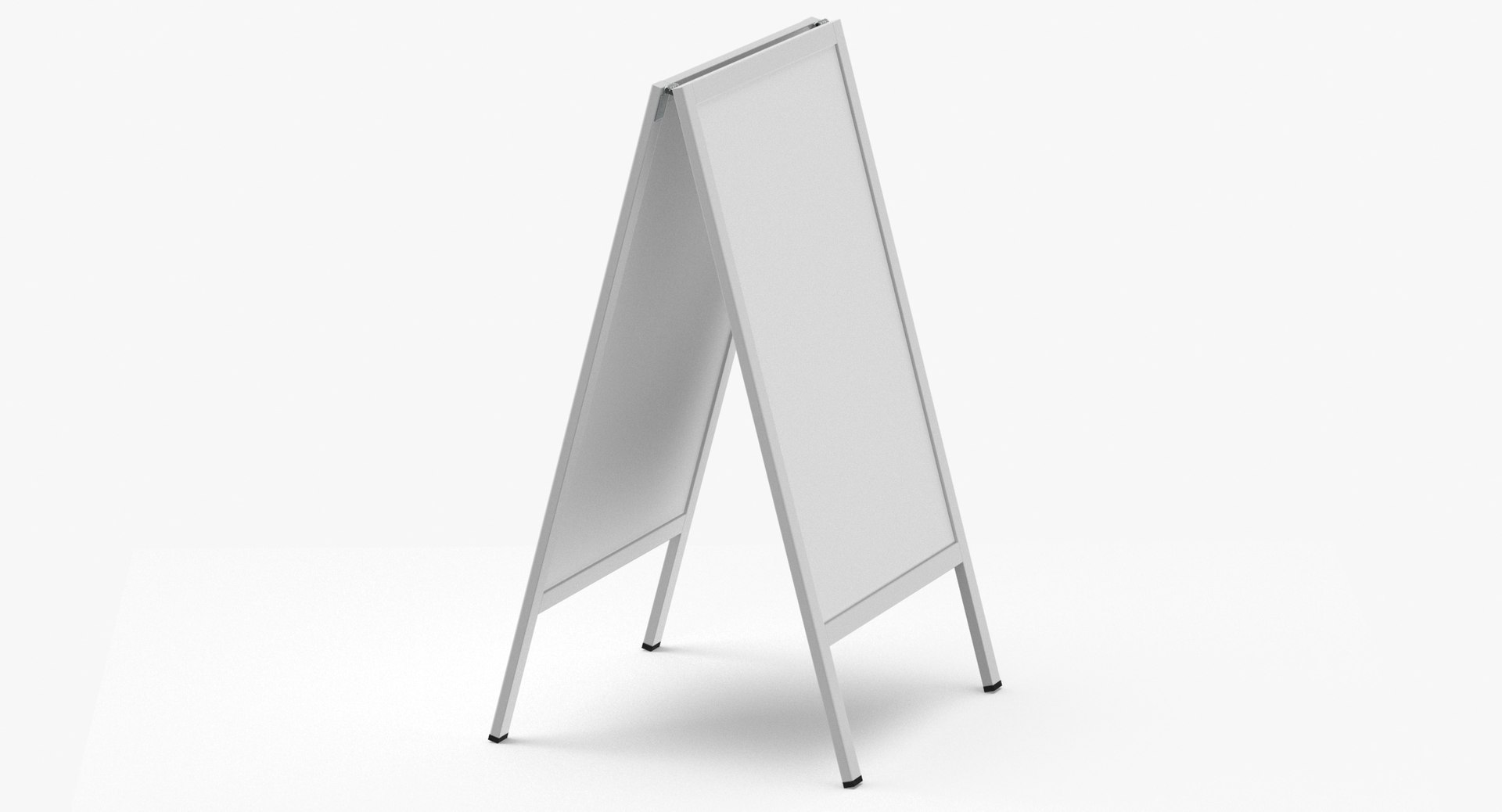 3D Stand Up Signage 04 Metal Black and White - TurboSquid 1952643