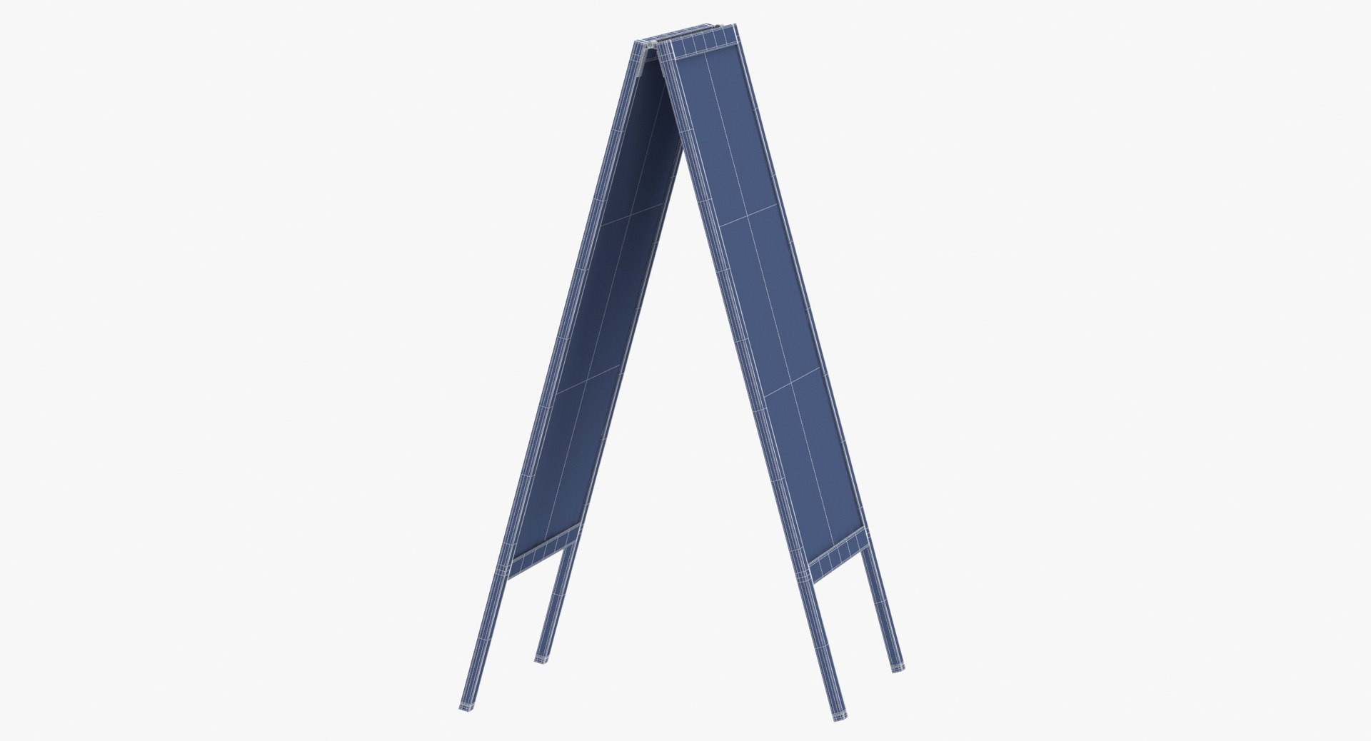 3D Stand Up Signage 04 Metal Black and White - TurboSquid 1952643