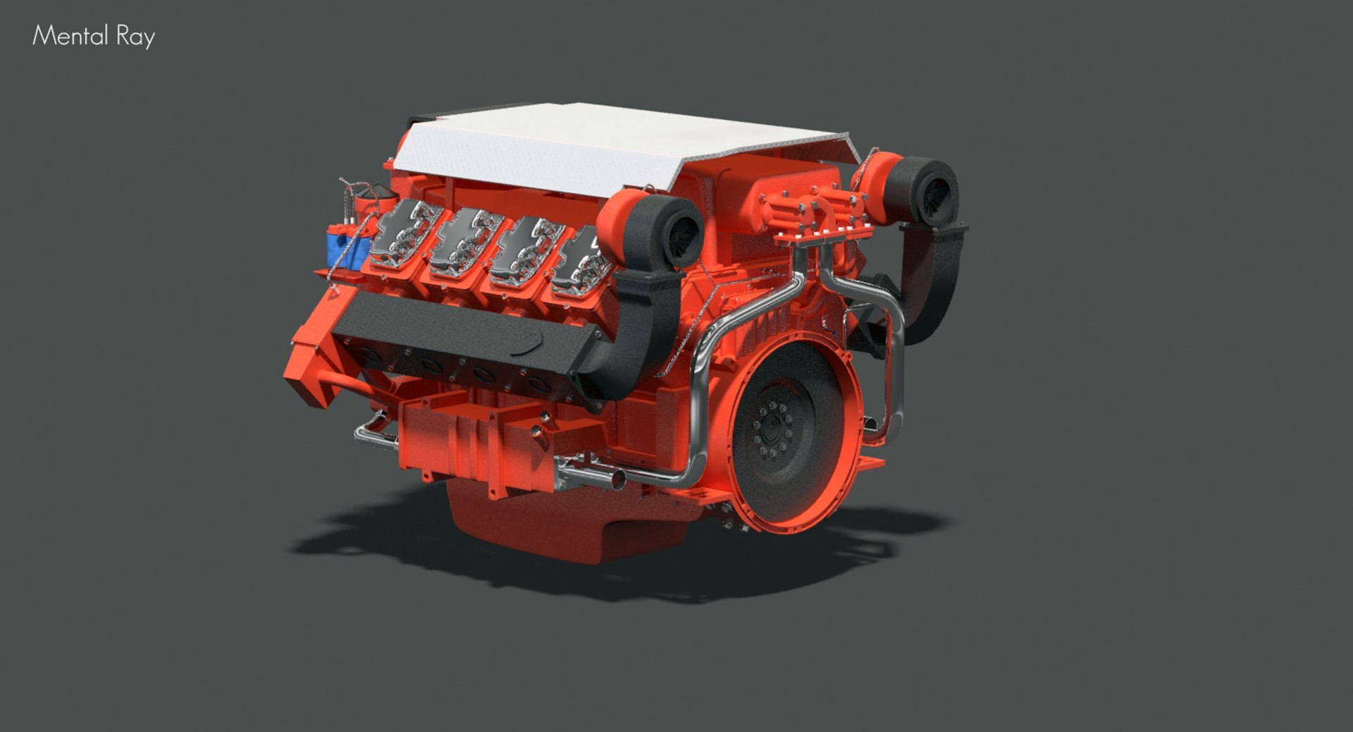 Marine V8 Engine 3ds