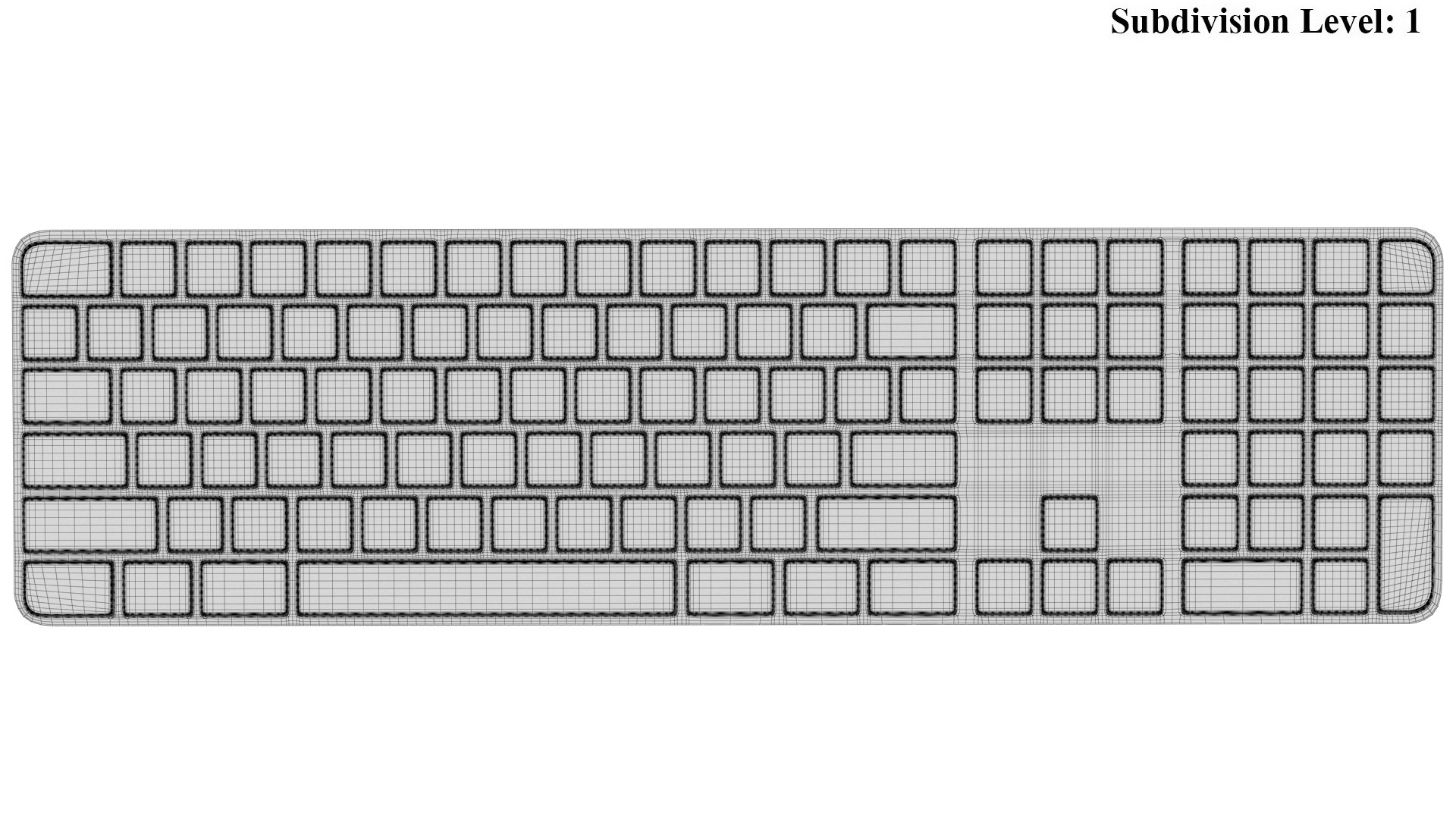 3D Model Detailed Apple Keyboard - TurboSquid 2194014
