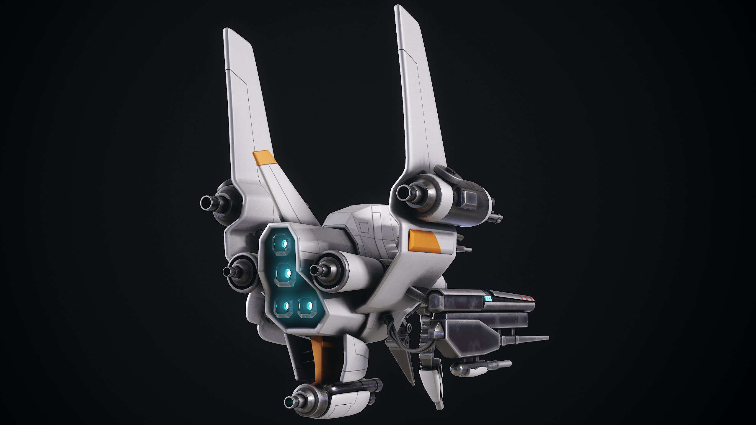 Drone sci-fi fighter 3D model - TurboSquid 1685433