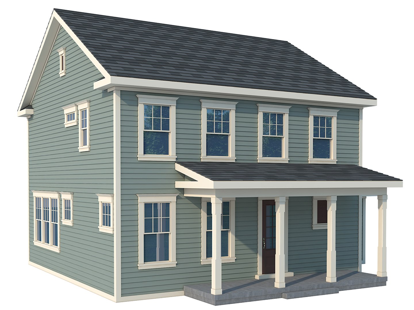 Home Roof 3d Model