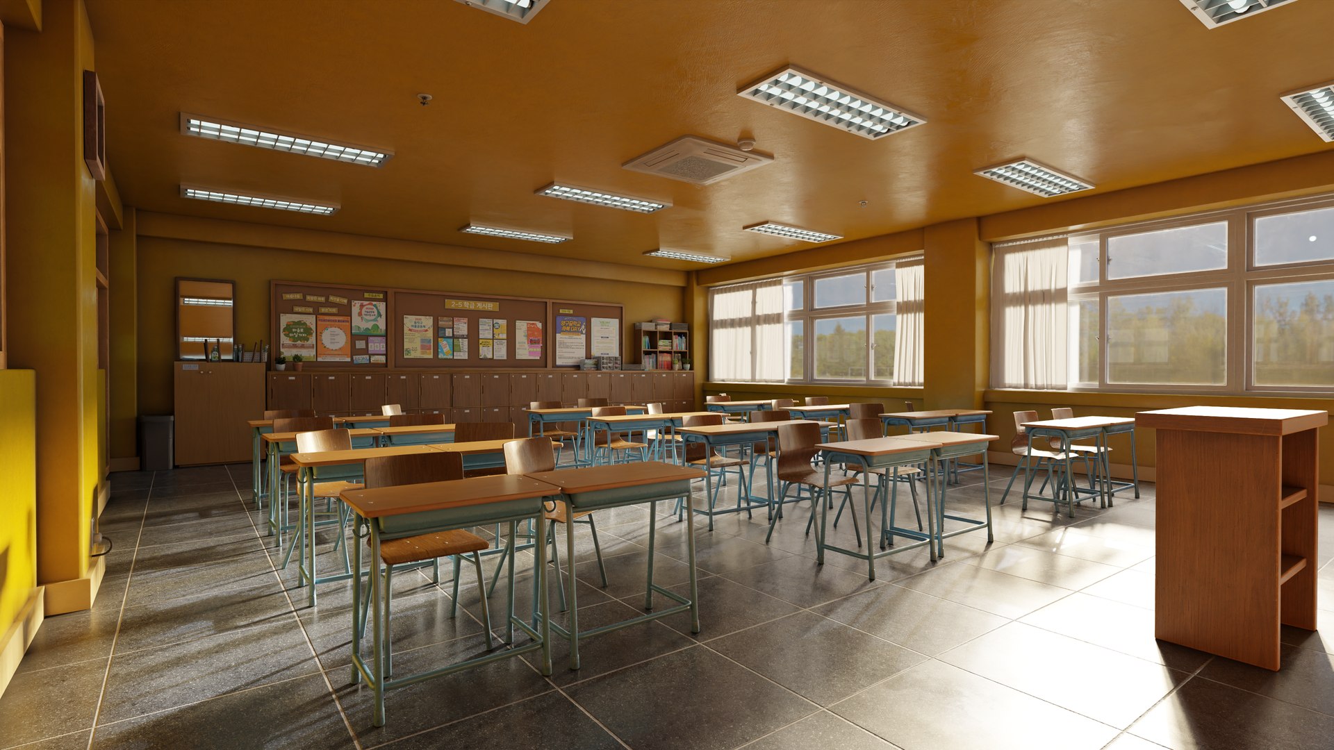 Korean Classroom 3D model - TurboSquid 2137067