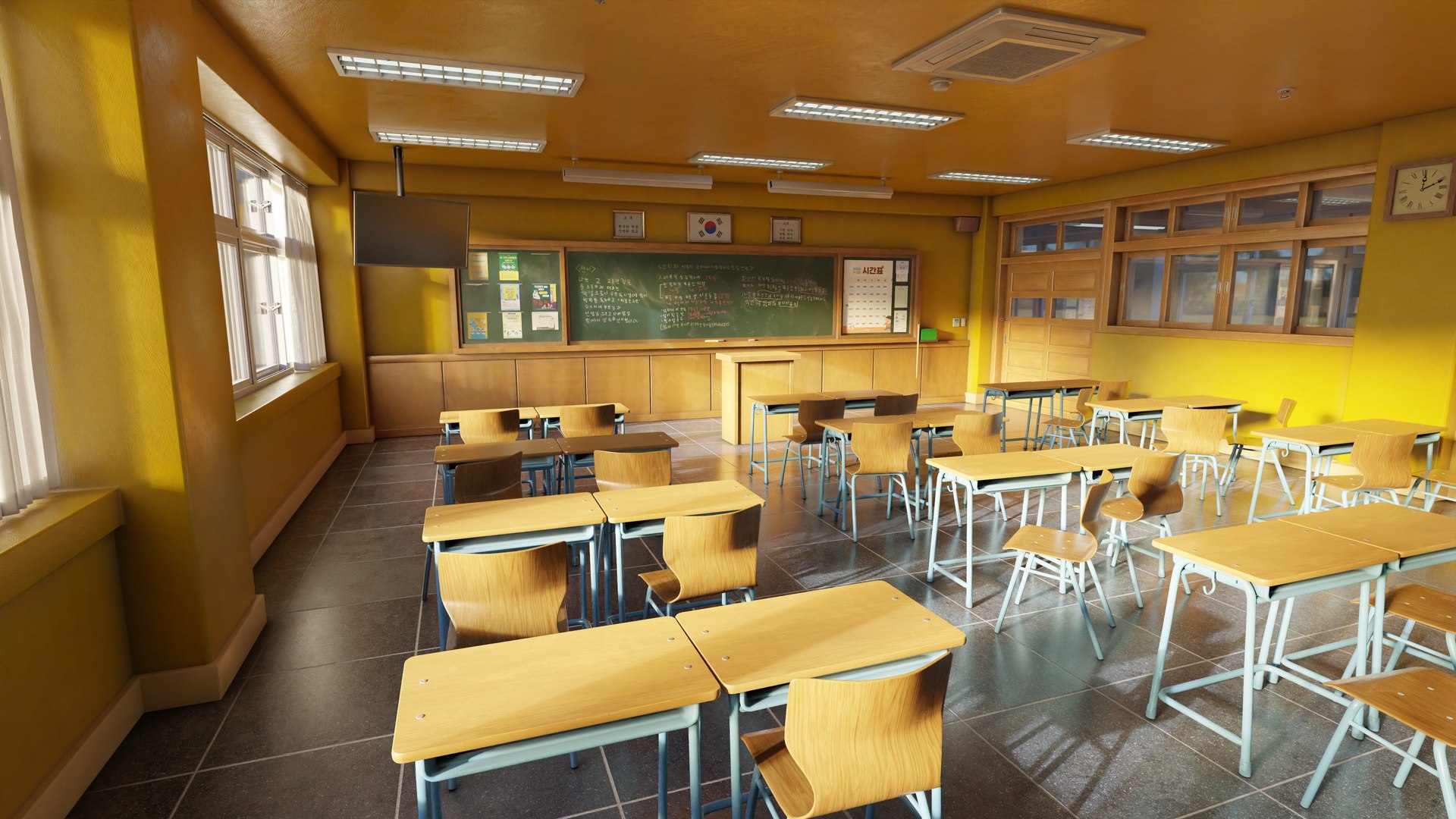 Korean Classroom 3D model - TurboSquid 2137067
