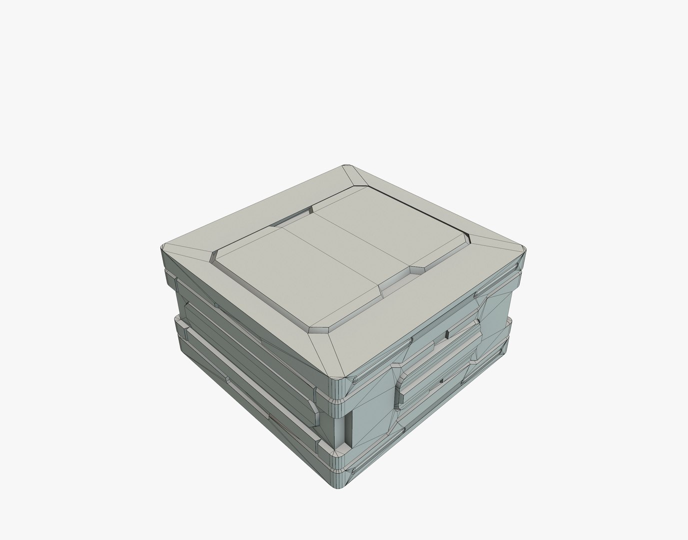sci fi box 3d model