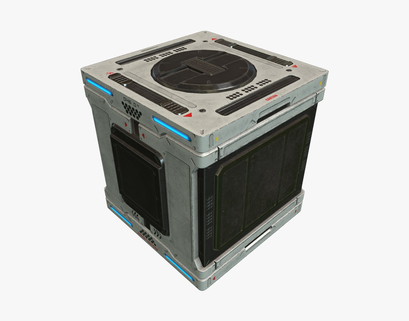 sci fi box 3d model