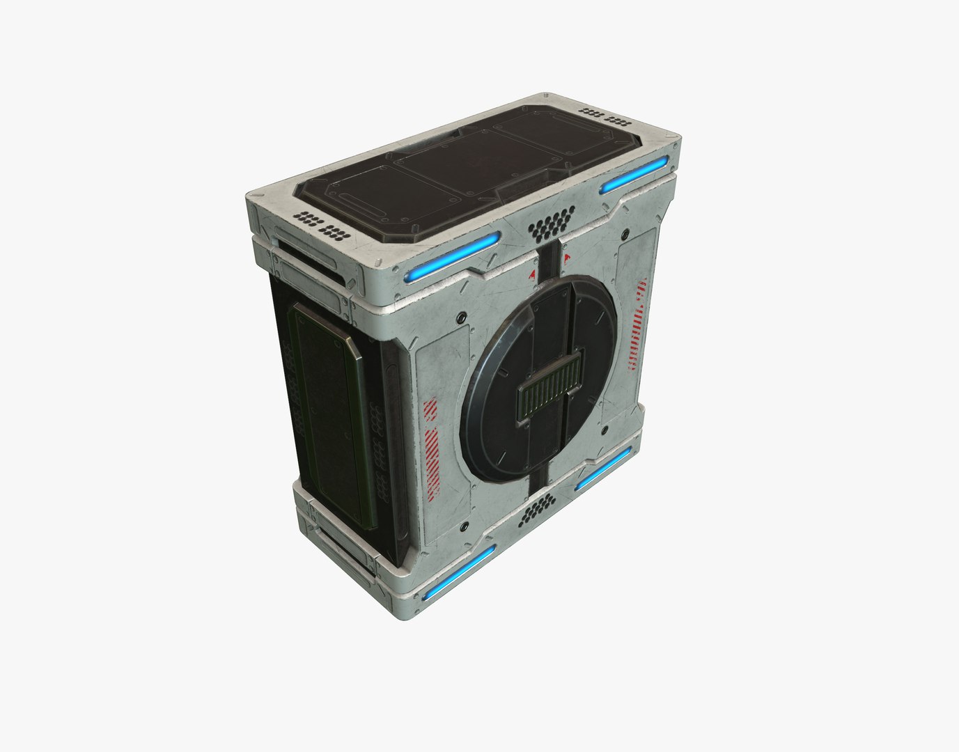 sci fi box 3d model