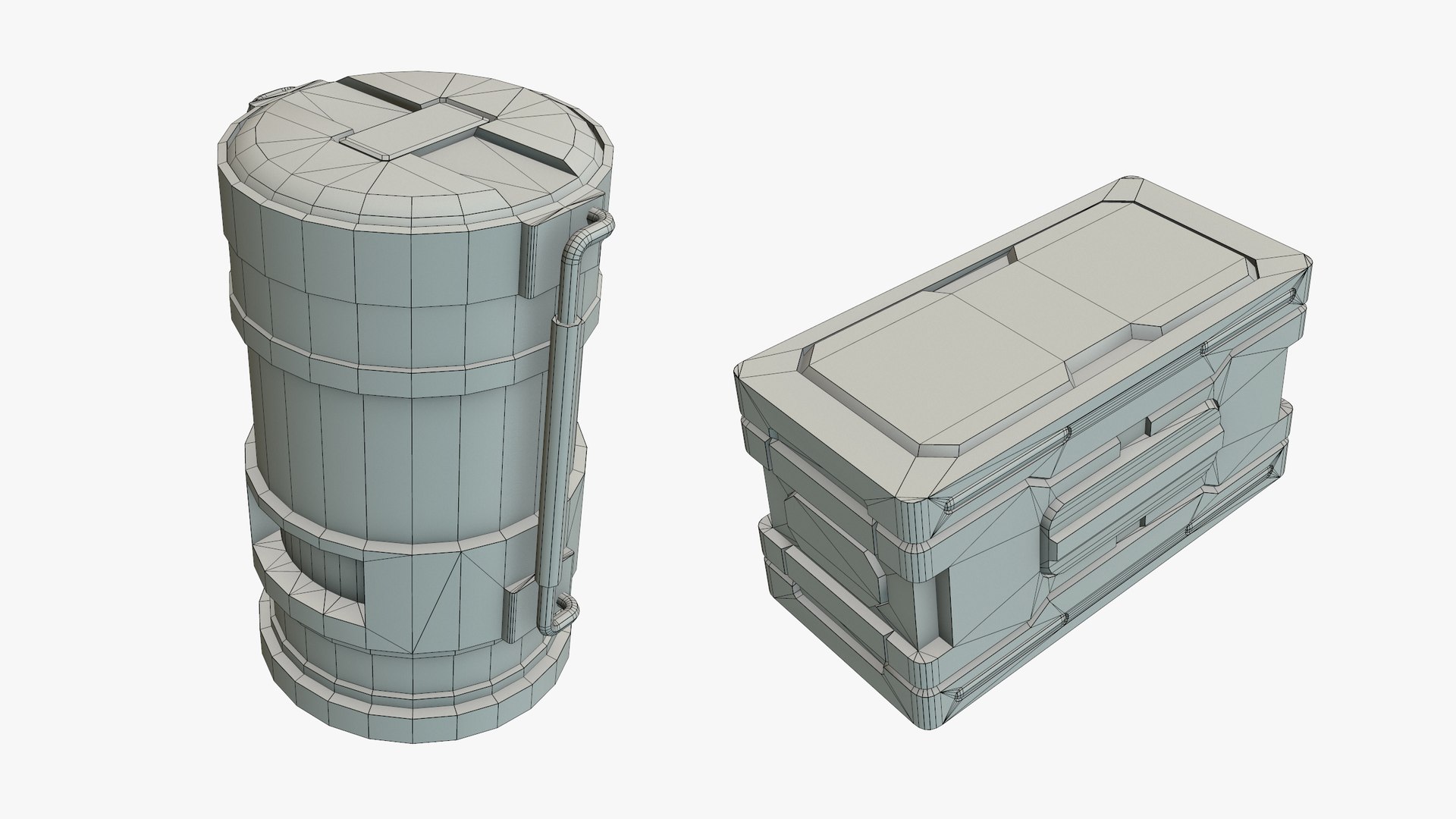 Sci Fi Box 3d Model