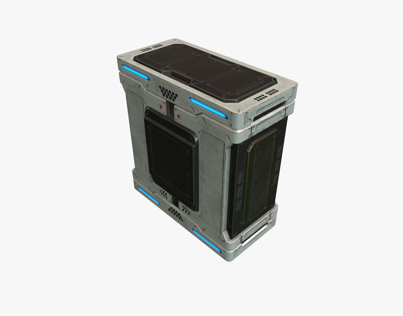 sci fi box 3d model