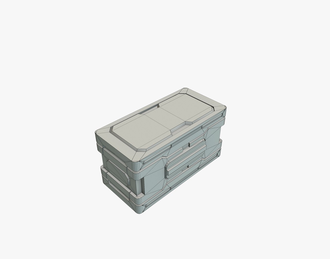 sci fi box 3d model