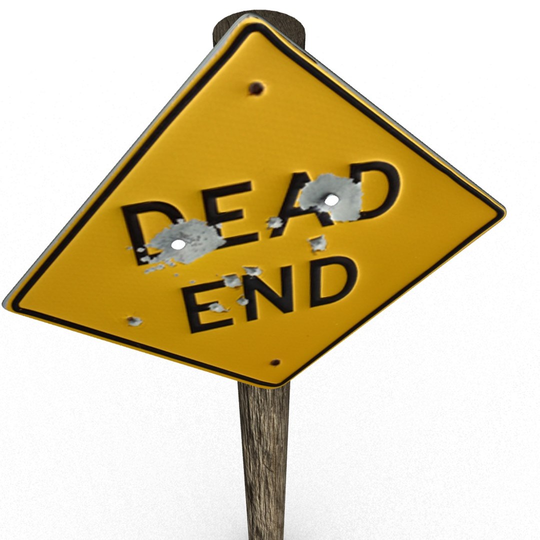 3D dead end sign - TurboSquid 1241670