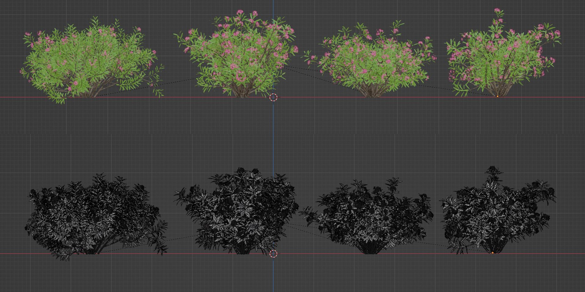 55 Bushes Collection-BlenderCycles 3D - TurboSquid 2159796