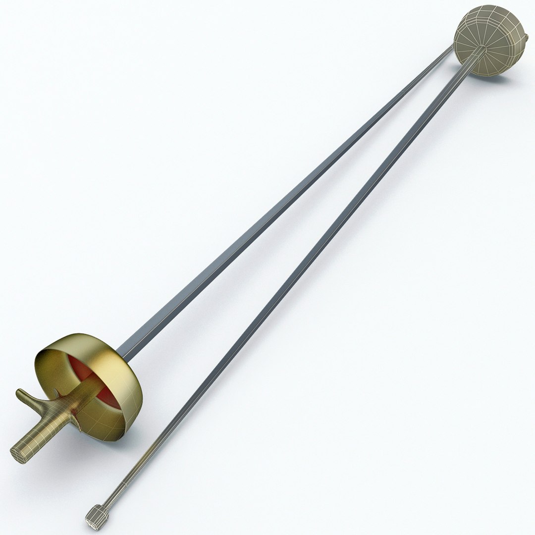 3d Fencing Practice Epee Weapon Sword Model