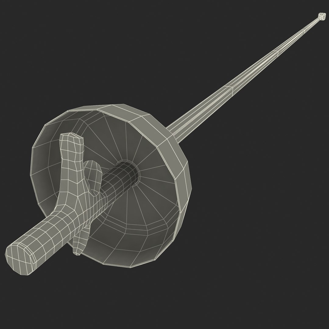 3d Fencing Practice Epee Weapon Sword Model