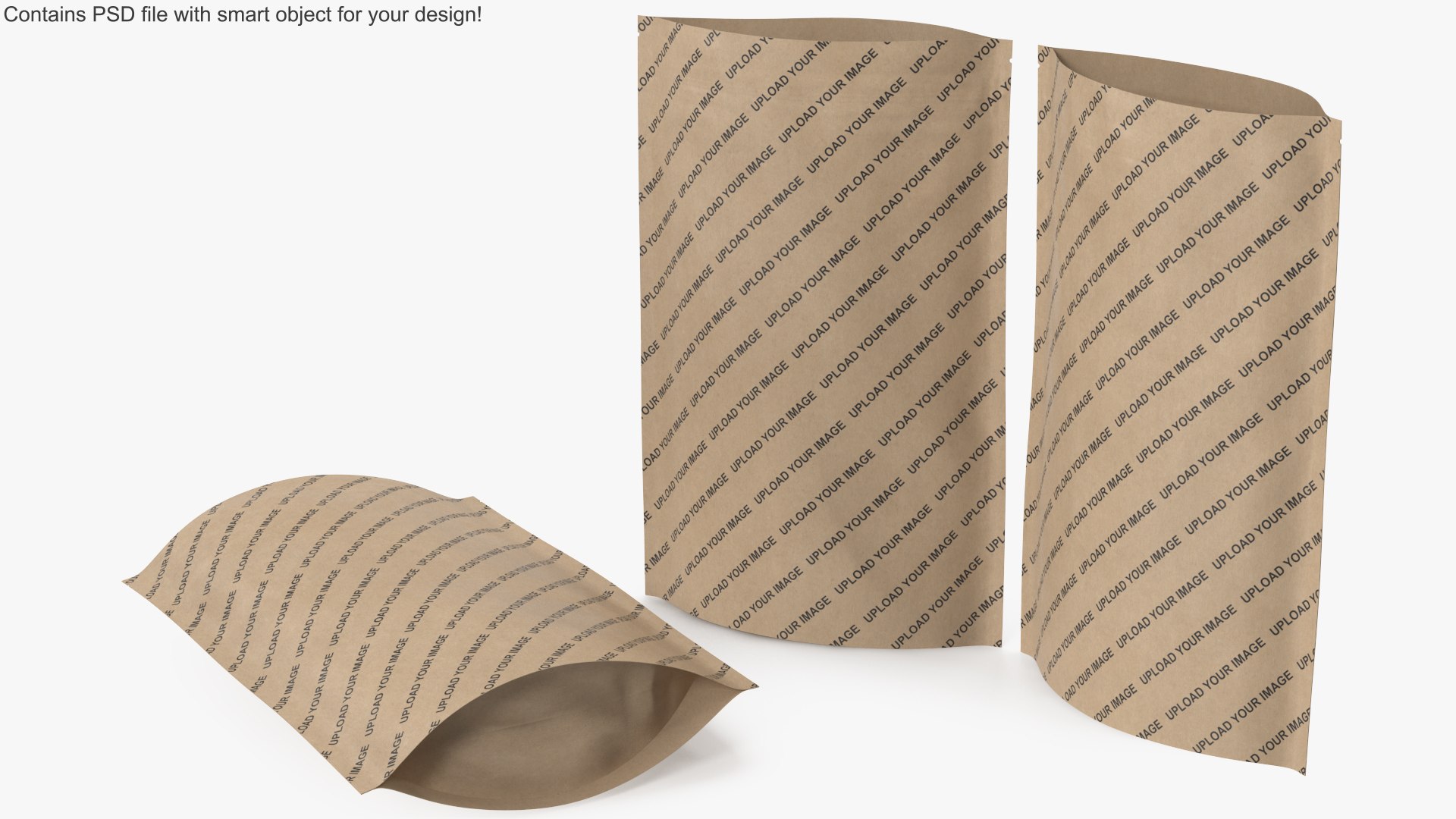 3D zipper kraft paper bag - TurboSquid 1712055