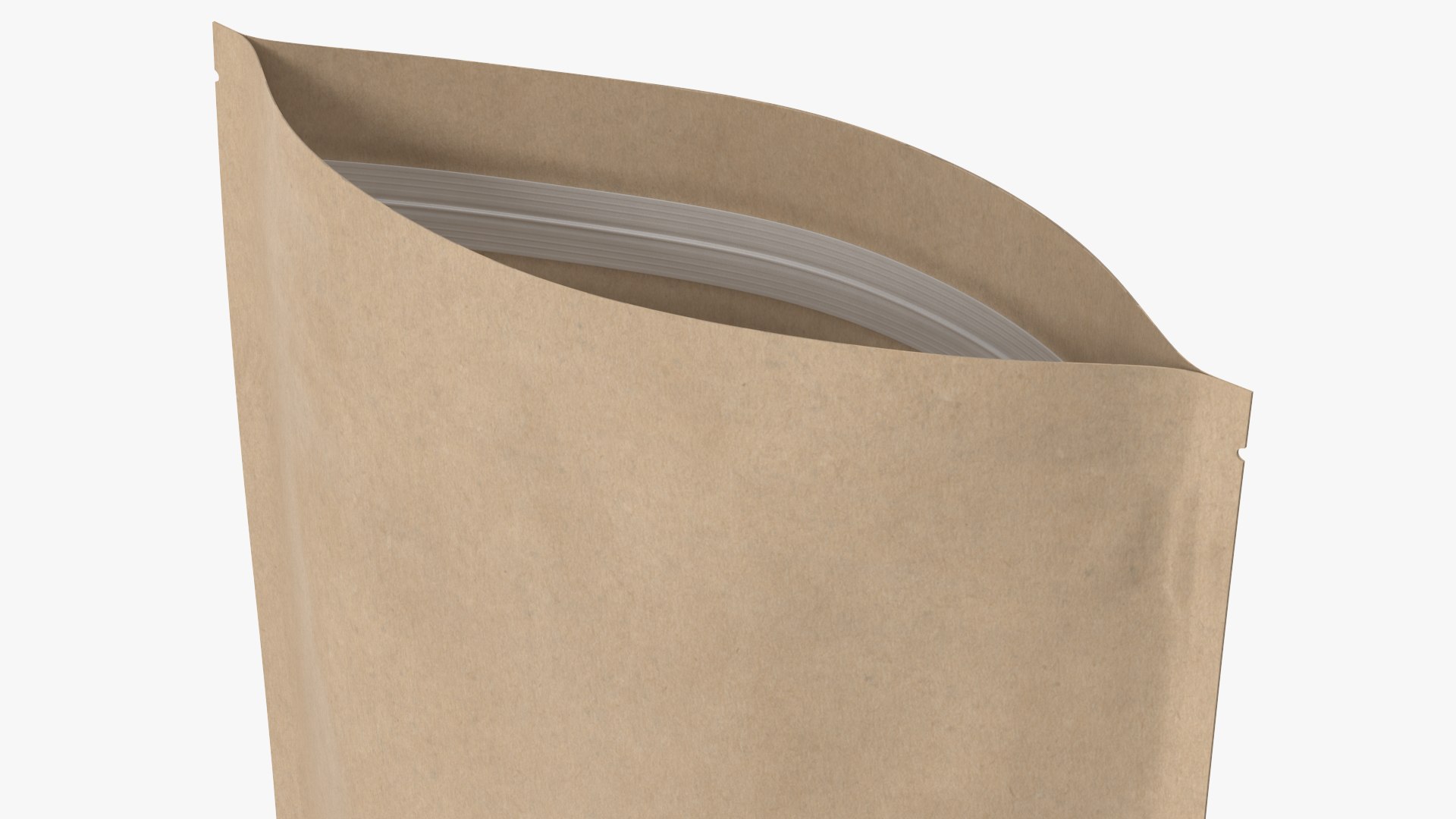 3D zipper kraft paper bag - TurboSquid 1712055