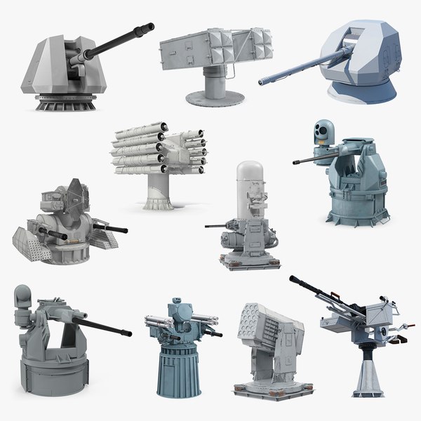 Projectile Weapons Turrets Maya Models for Download | TurboSquid