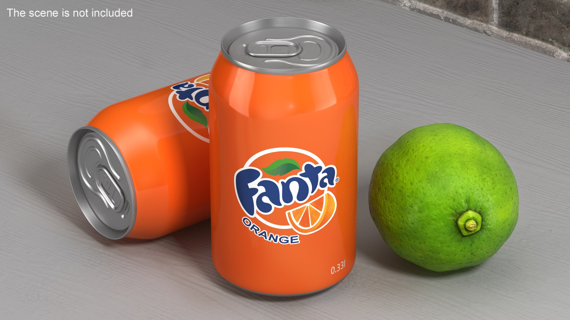 Fanta Orange Carbonated Drink 033l 3D - TurboSquid 2196911