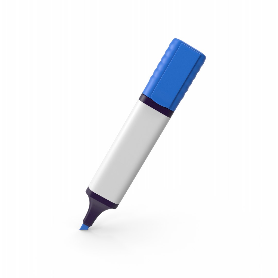 3D Model Blue Highlighter - TurboSquid 1846825