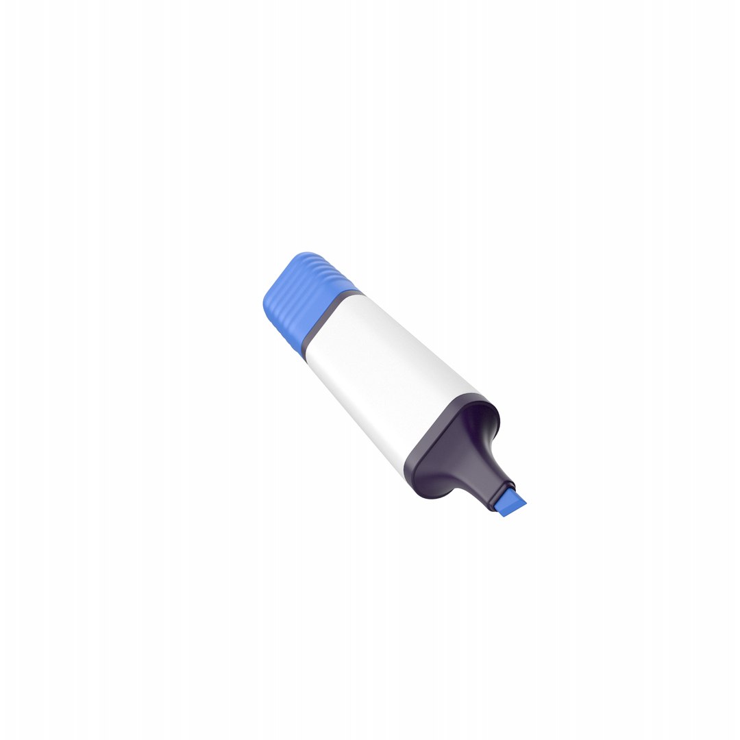 3D Model Blue Highlighter - TurboSquid 1846825