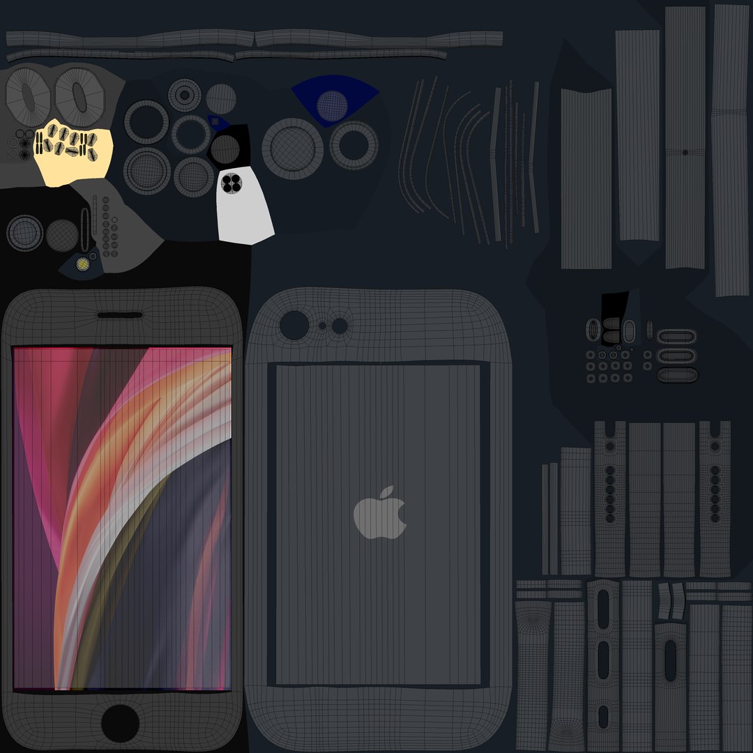 3D IPhone SE Midnight 2022 Model - TurboSquid 1866831