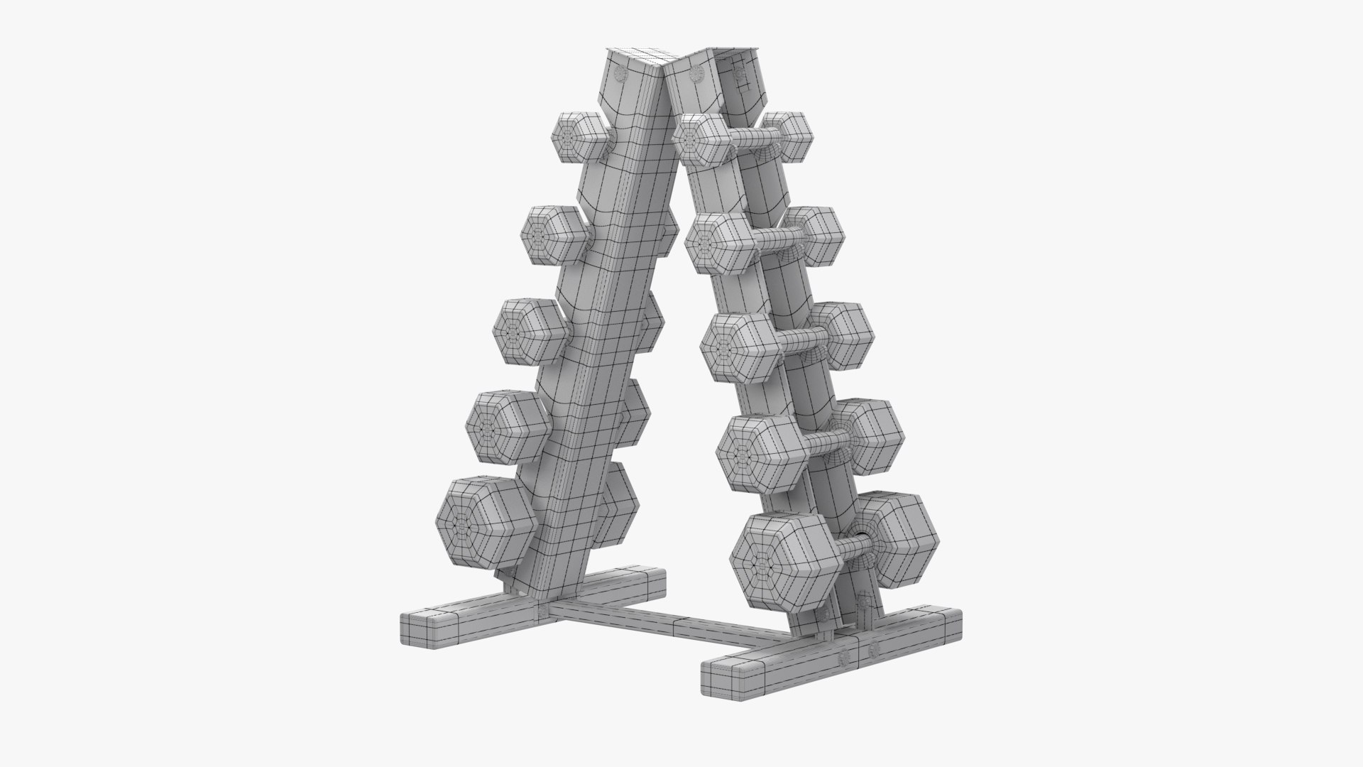 Dumbbell Rack 3D Model - TurboSquid 1716507