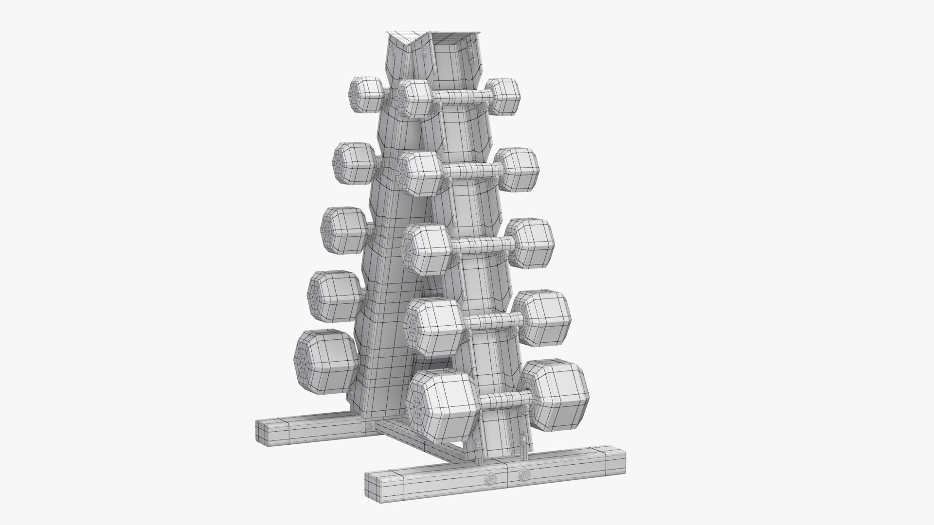 Dumbbell Rack 3D Model - TurboSquid 1716507