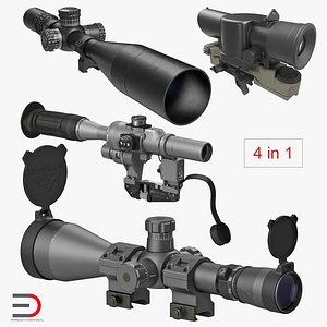 3D rifle scope - TurboSquid 1439279
