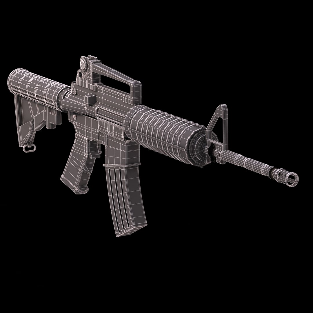 Assault Rifle M4a1 3d Model