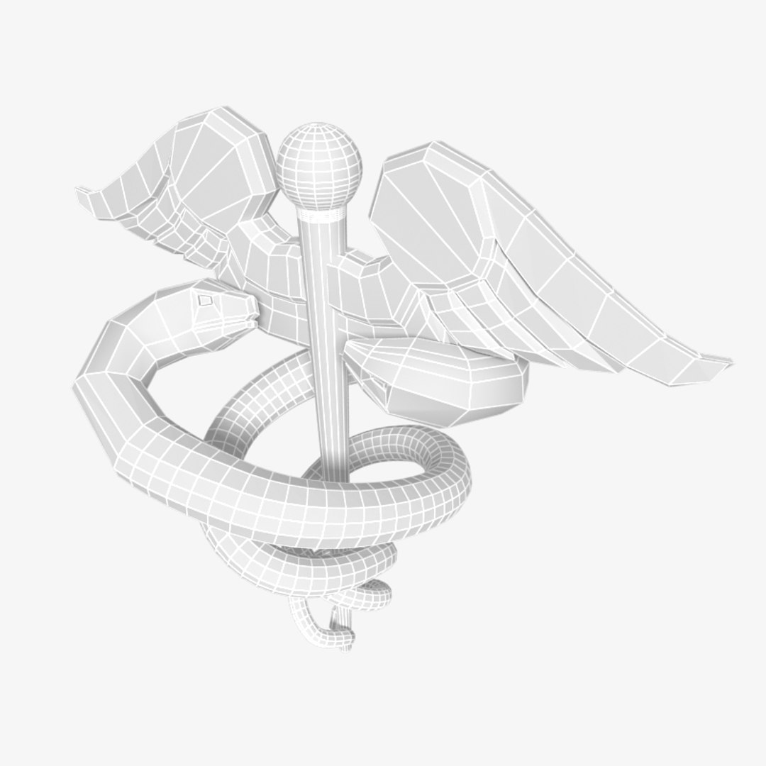 3d Medical Symbol Caduceus Animation Model