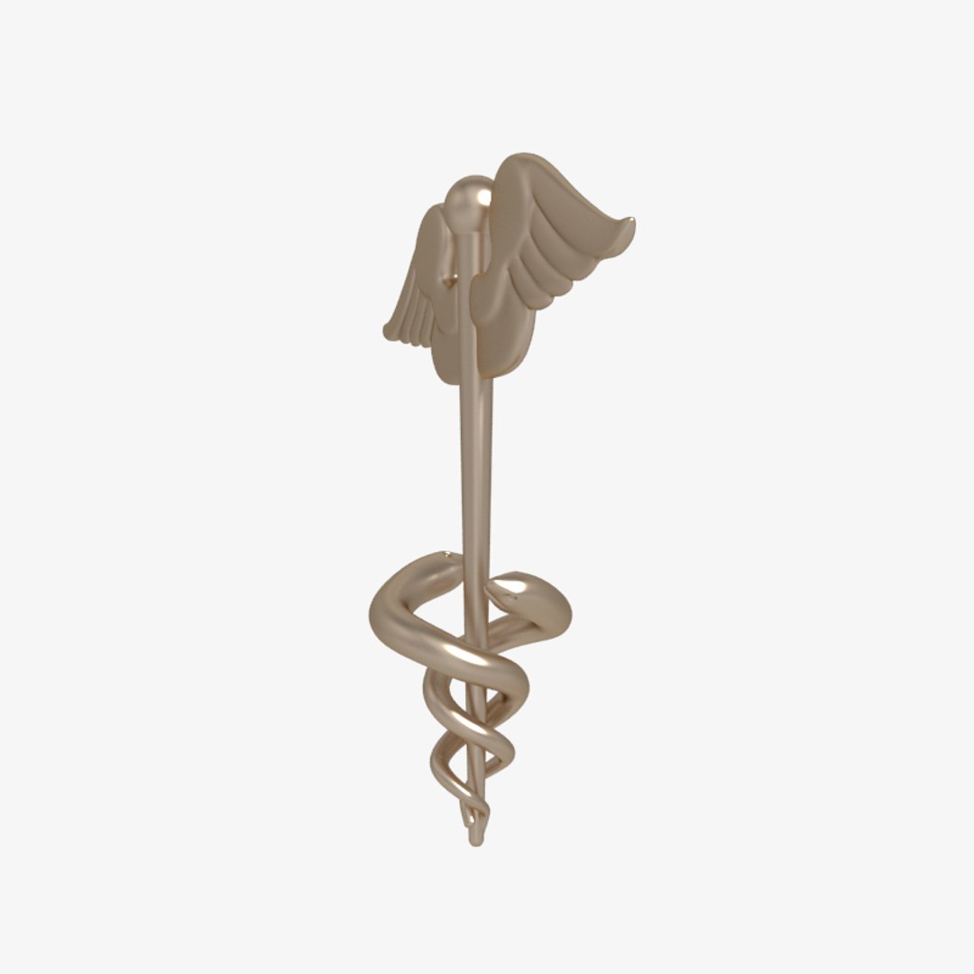 3d Medical Symbol Caduceus Animation Model