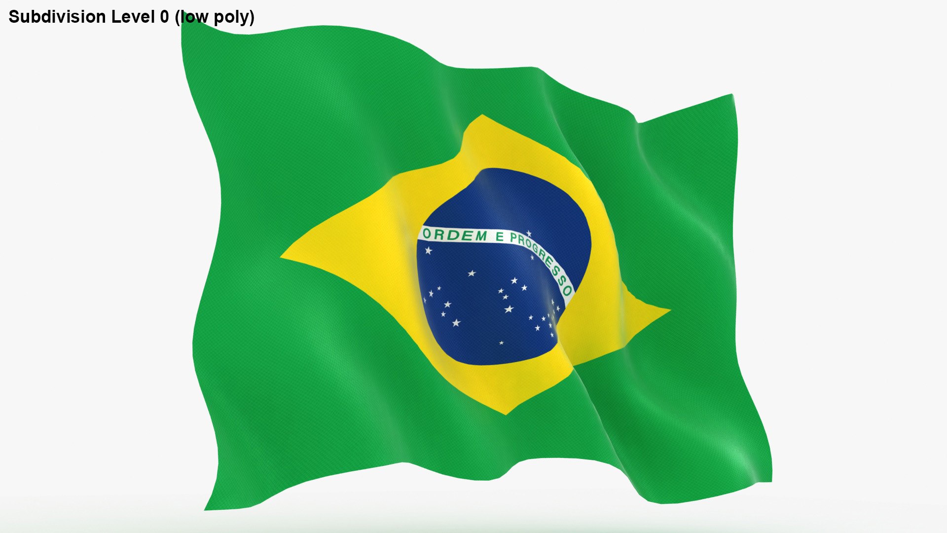 Brazil flag animation 3D model - TurboSquid 1614523