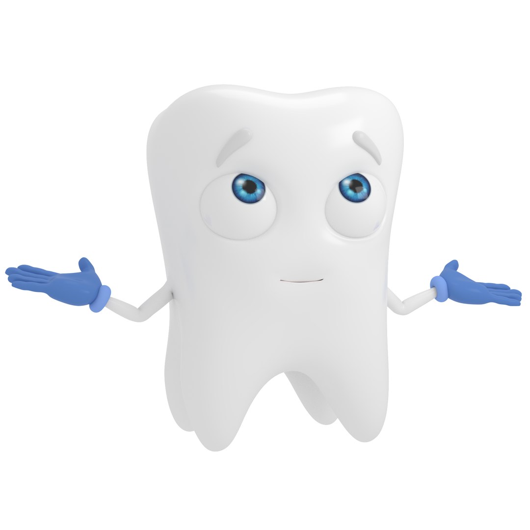 3D Cartoon Tooth Rigged Mouth Animation Model - TurboSquid 1428431