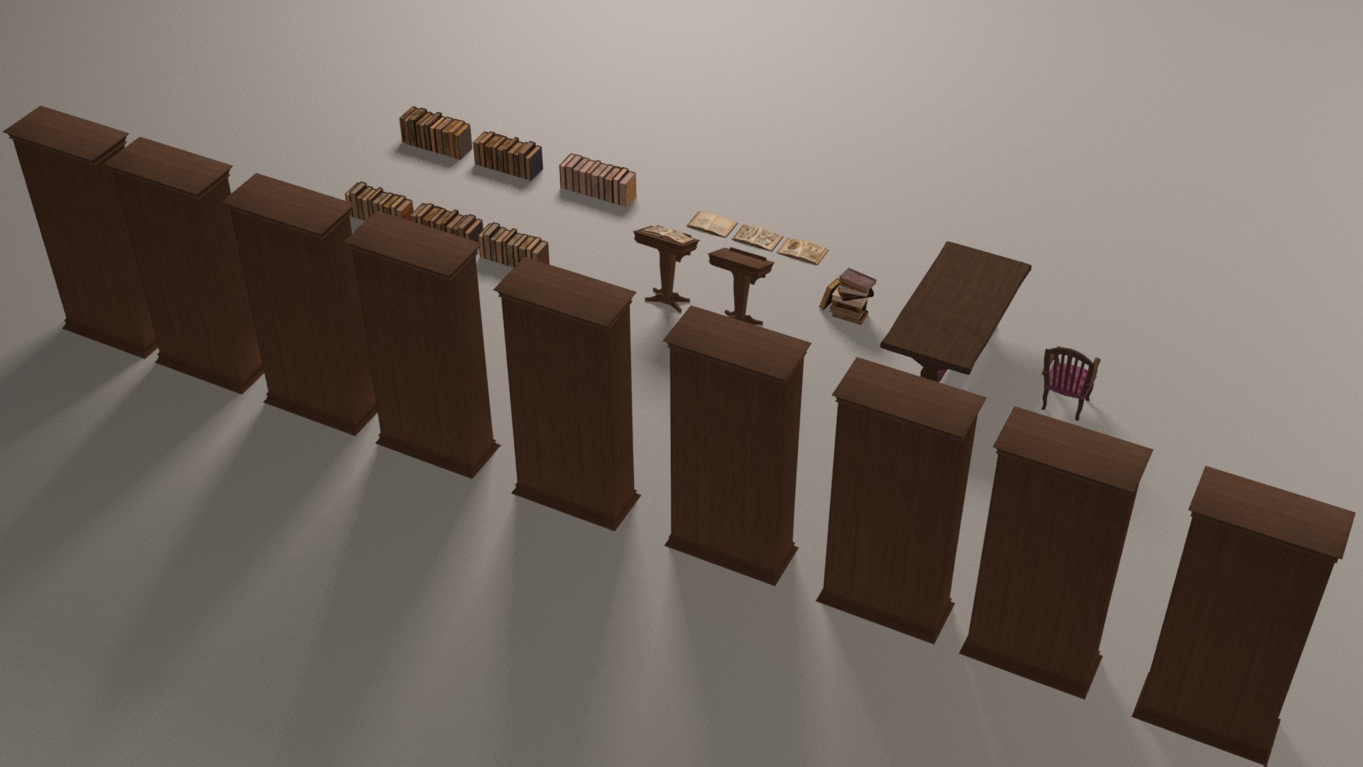 Libraries And Bookcases 3D Model - TurboSquid 2032904