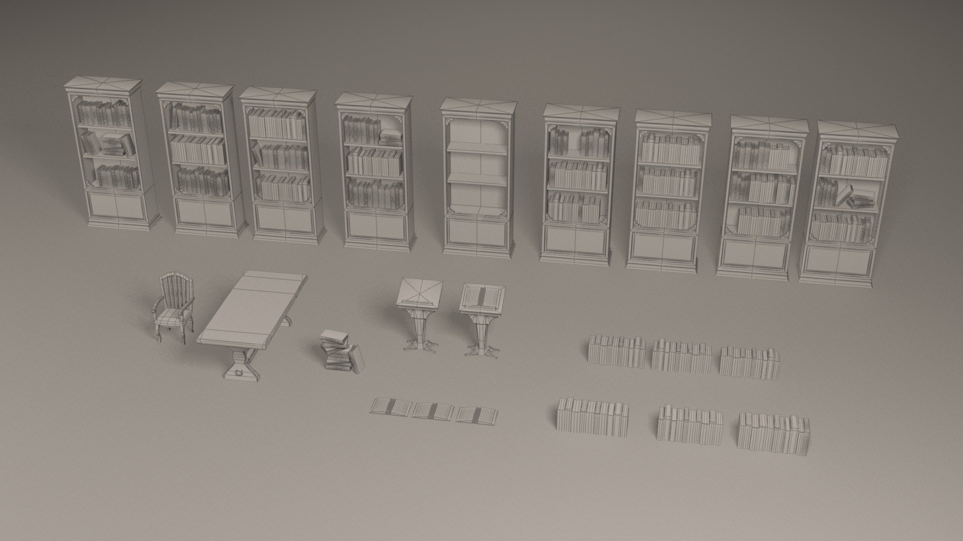 Libraries And Bookcases 3D Model - TurboSquid 2032904