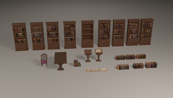 modelo 3d Libraries and bookcases - TurboSquid 2032904